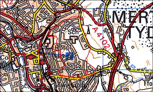 Merthyr Tydfil Maps
